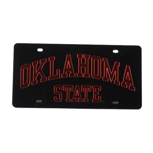 NCAA Oklahoma State Cowboys Inlaid Acrylic License Plate - Black ...