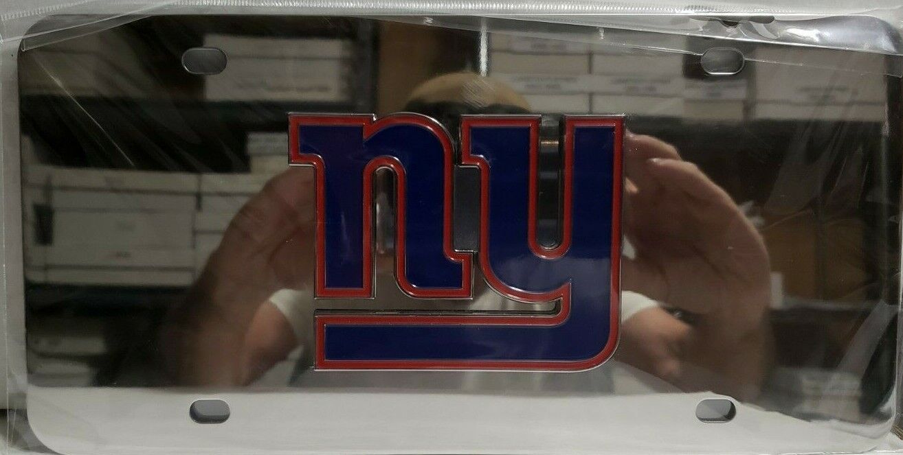 NFL New York Giants Chromed Steel Diecast Emblem Front License Plate ...