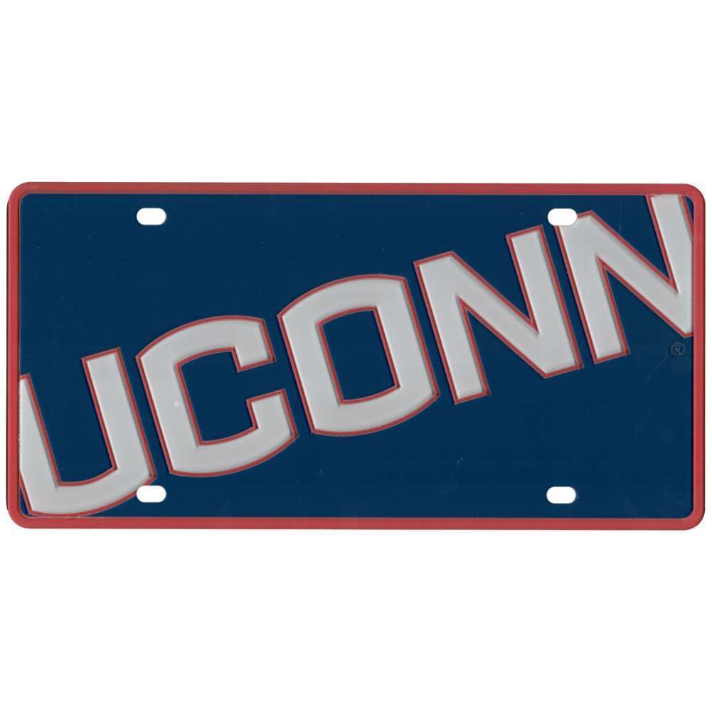 NCAA Uconn Huskies Full Color Mega Inlay License Plate – License Plate ...