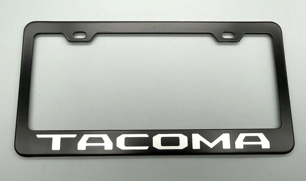 Tacoma Black License Plate Frame Stainless Steel with Laser Engraved ...