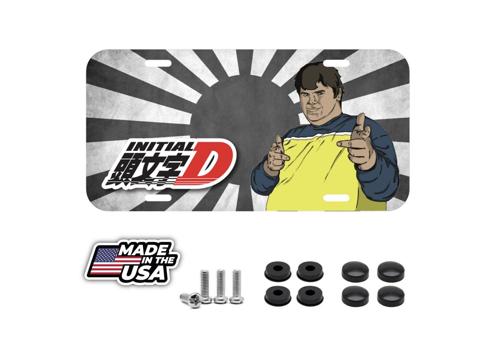 Initial D JDM Street racing Japanese Anime License Plate Front Auto Tag ...