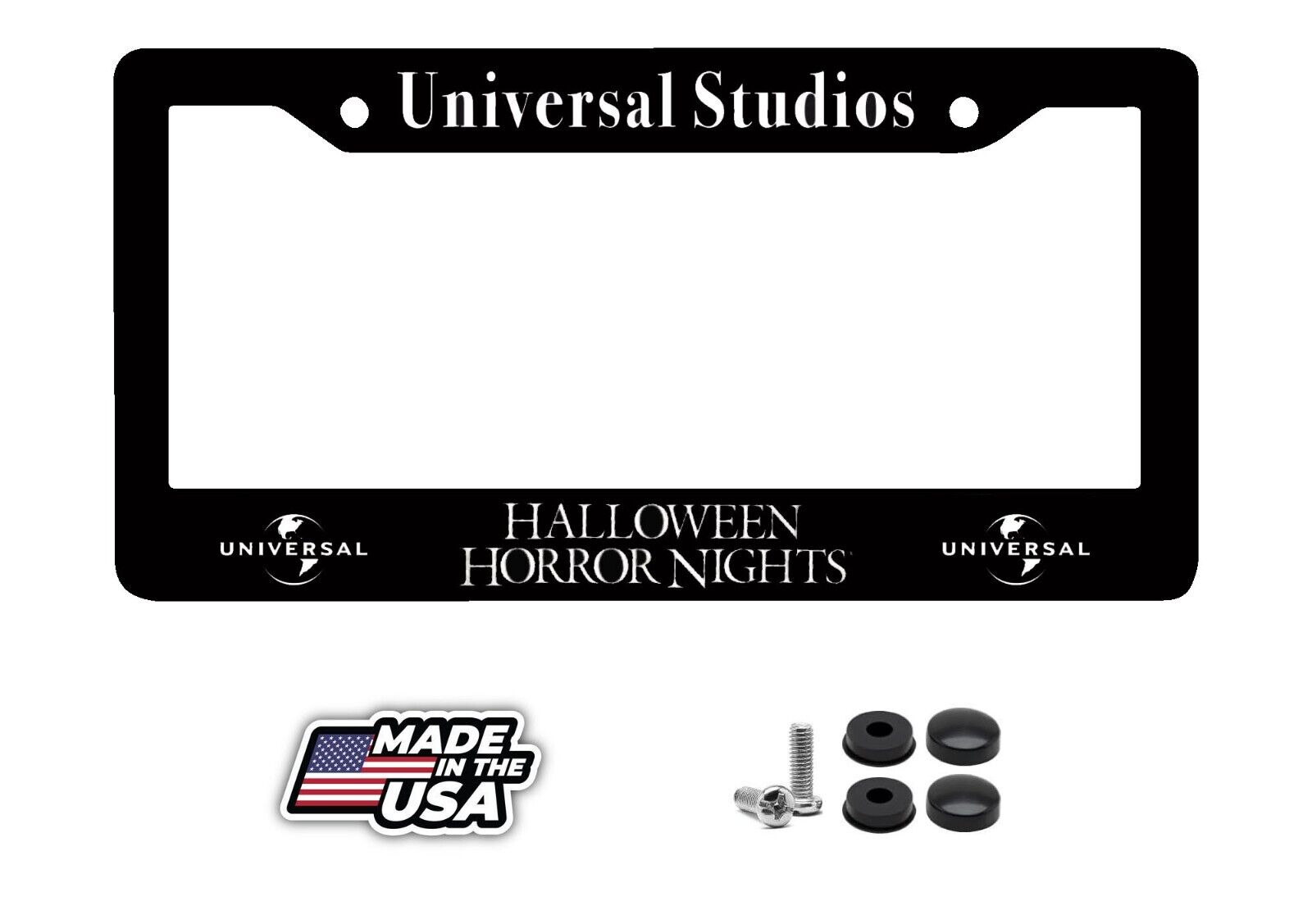 For Halloween Horror Nights Universal Studios Fans License Plate Frame NEW