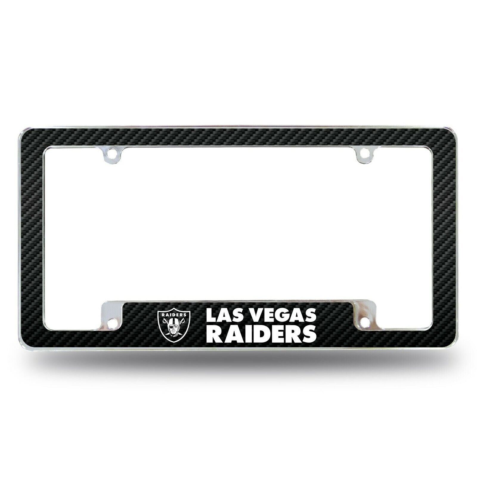 NFL Las Vegas Raiders Metal Carbon Fiber Design ALL over License Plate ...
